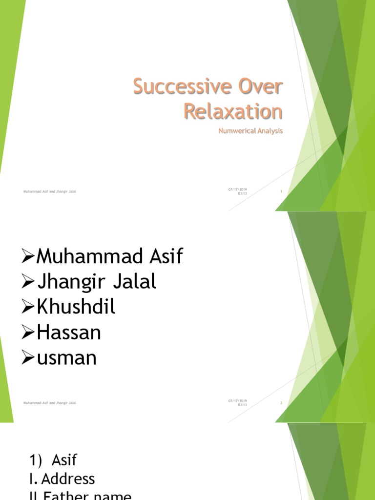 Successive Over Relaxation | PDF