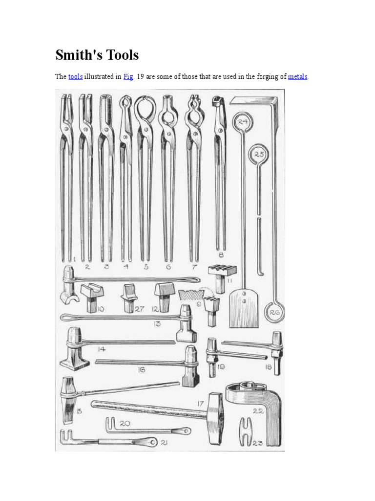 Smith's Tools | PDF | Forge | Screw