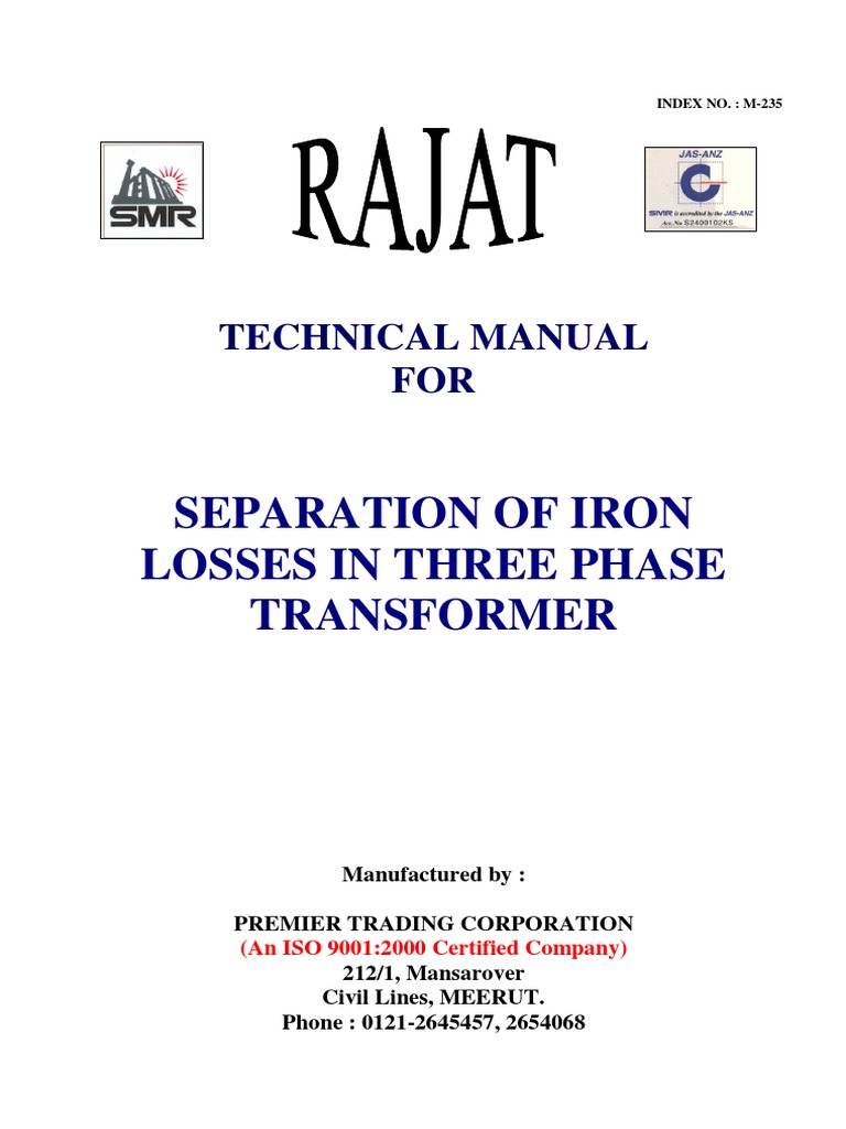 Iron Losses in 3-Phase Transformers | PDF | Transformer | Electric Motor