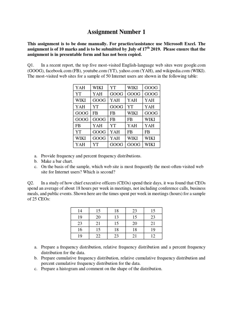 Assignment Number 1 | PDF | Standard Score | Probability Theory