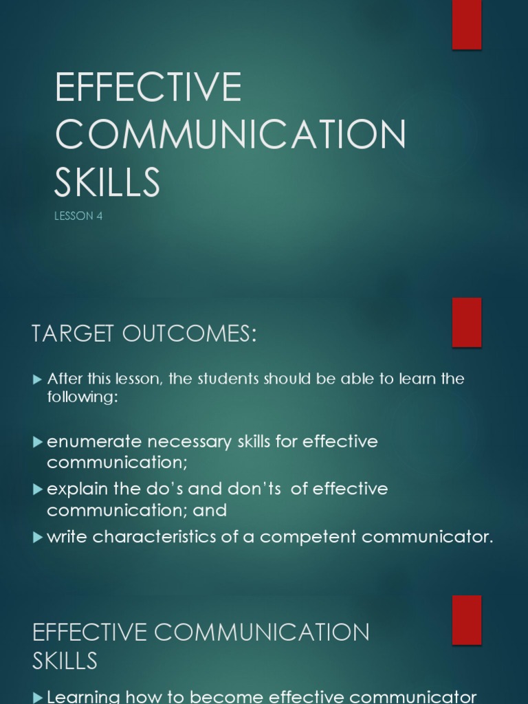 Effective Communication Skills | PDF | Gesture | Nonverbal Communication