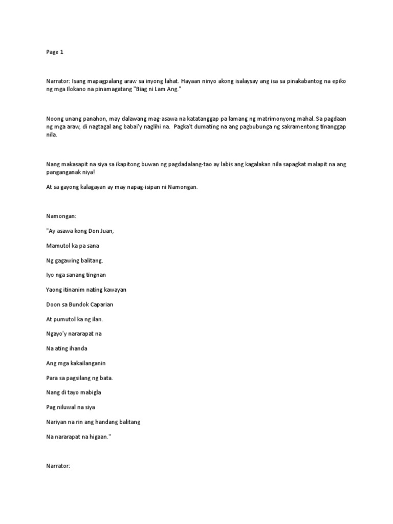 Biag Ni Lam-Ang | PDF