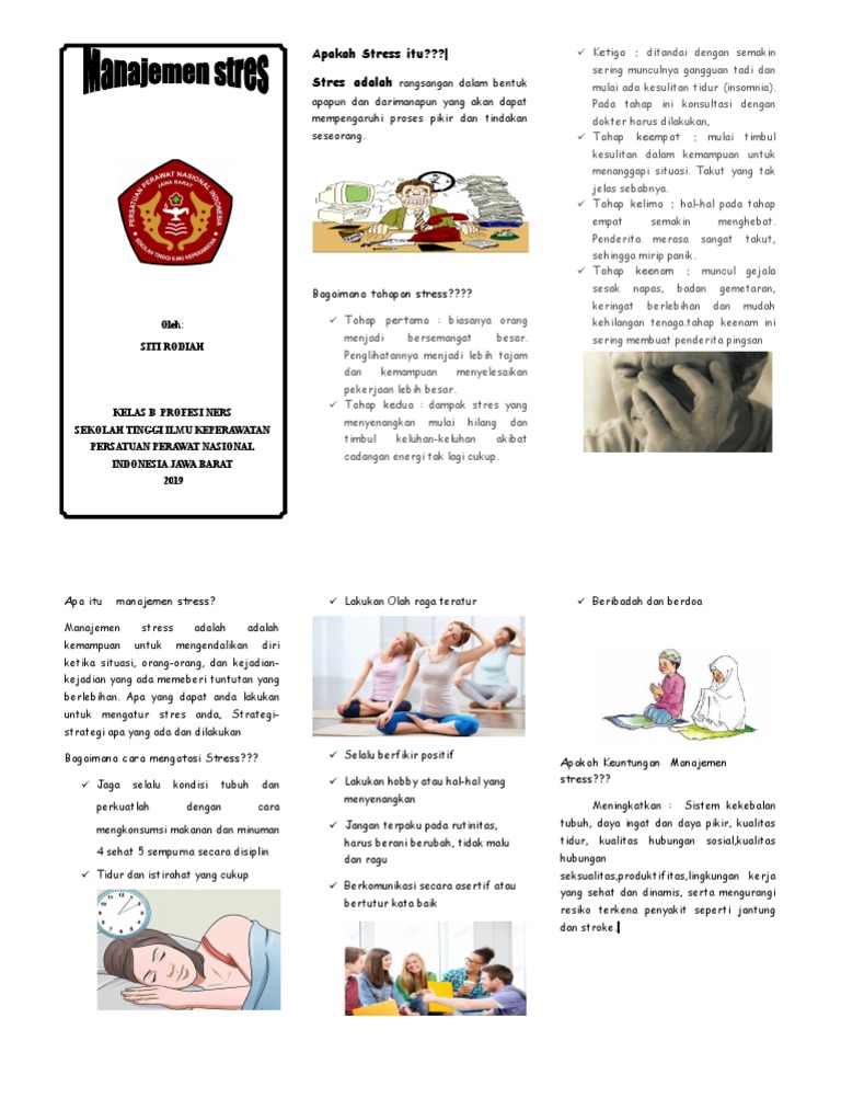 Leaflet Manajemen Stress | PDF