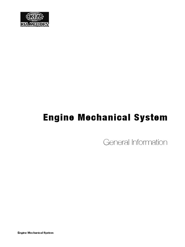 02 Engine Mechanical System | PDF | Cylinder (Engine) | Piston