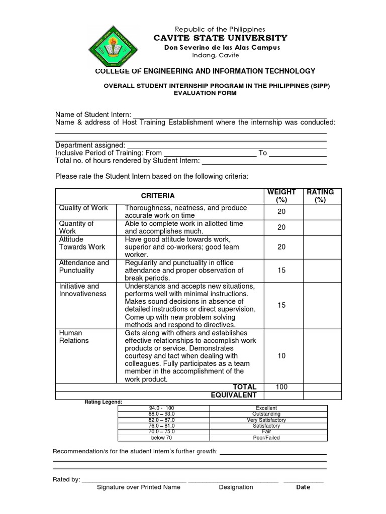OJT FORM 6 - Evaluation Form 1 | PDF | Cognitive Science | Behavior ...