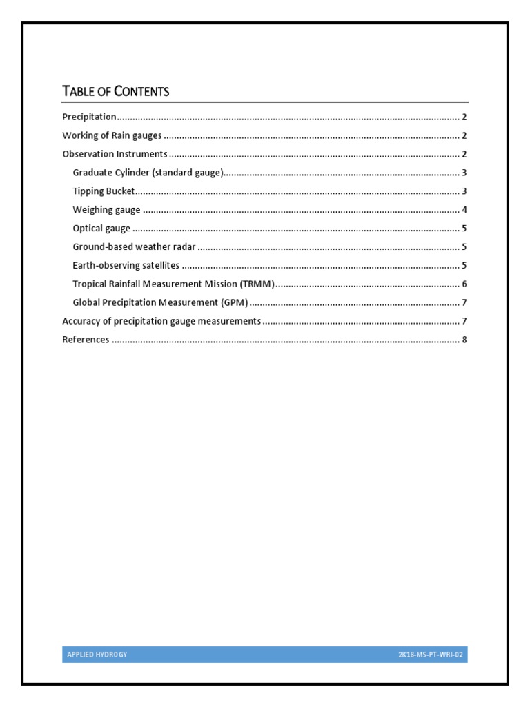 Measurement of Precipitation | PDF | Precipitation | Rain