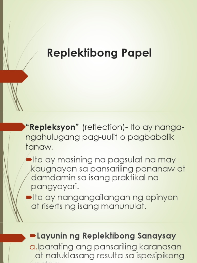 Repleksyong Papel0001 | PDF