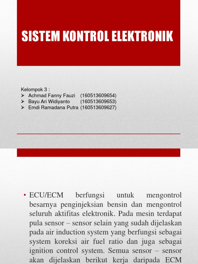 Sistem Kontrol Elektronik | PDF