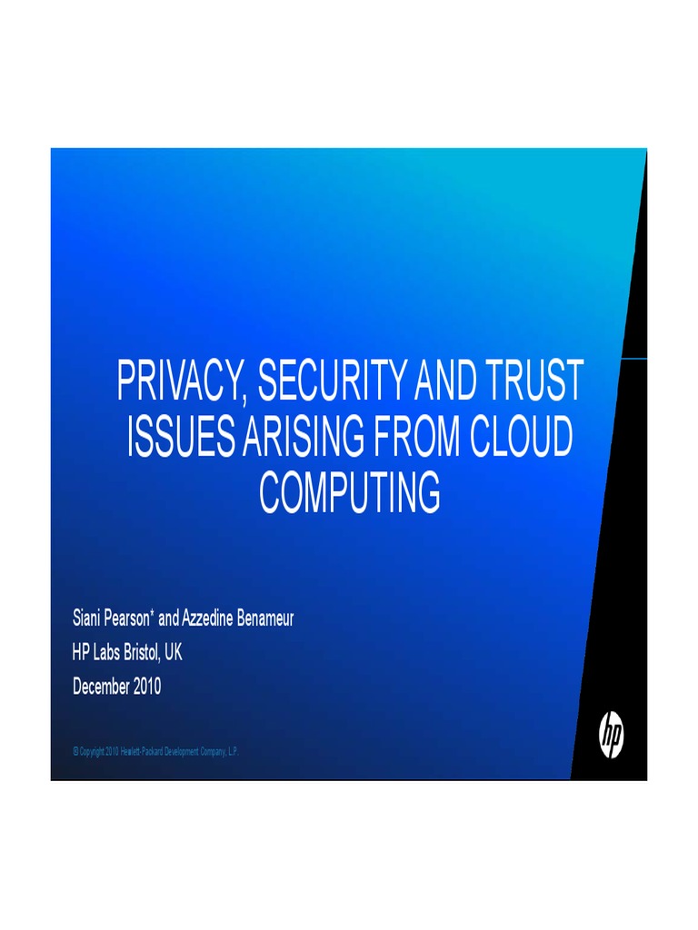 Privacy, Security and Trust Issues Arising From Cloud Computing | PDF ...