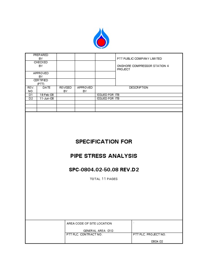SPC-0804.02-50.08 Rev D2 Pipe Stress Analysis | PDF | Pipe (Fluid ...
