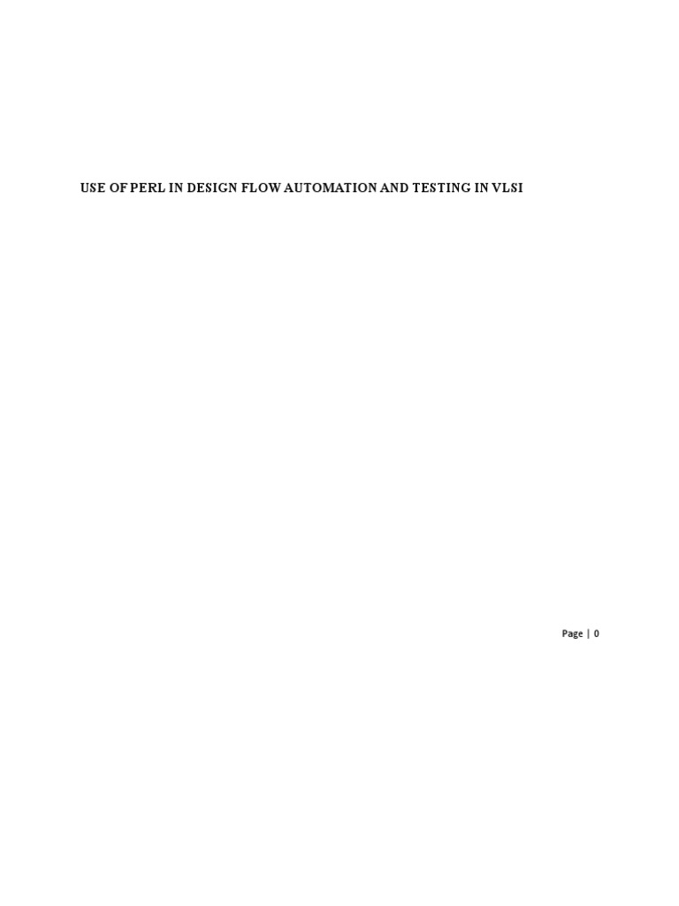 Perl in Design Flow Automation An | PDF | Regular Expression | Perl