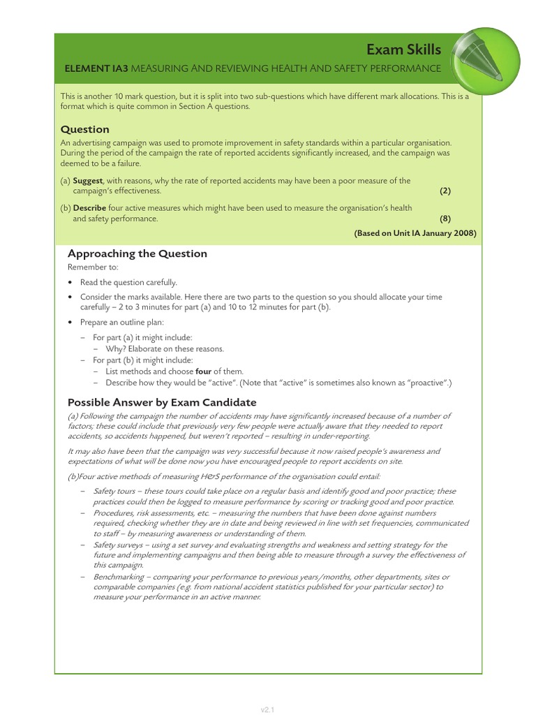 Measuring Safety Performance | PDF | Test (Assessment) | Occupational ...
