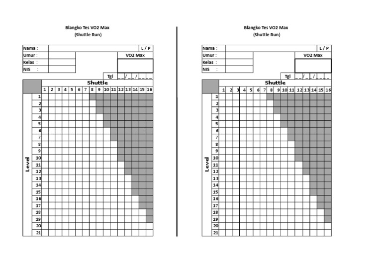 Évaluation VO2 Max des Élèves | PDF