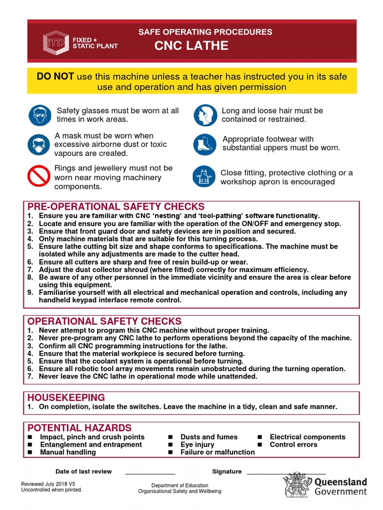 Sop CNC Lathe | PDF | Numerical Control | Machines