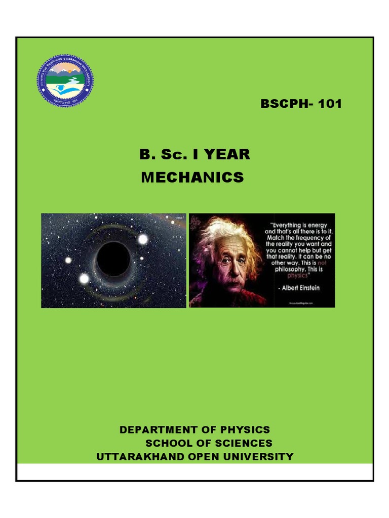 BSC Mechanics First Year S | PDF | Bachelor Of Science | Academic Degree