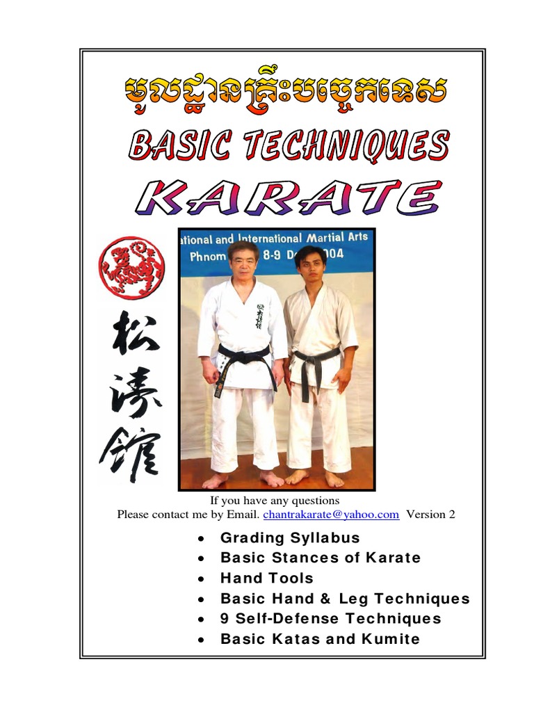 Basic Techniques Karate PDF | PDF | Combat | East Asian Martial Arts