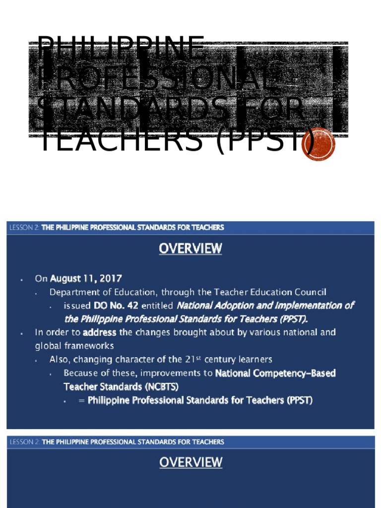 PPST: 7 Domains for Effective Teaching | PDF | Learning | Teachers