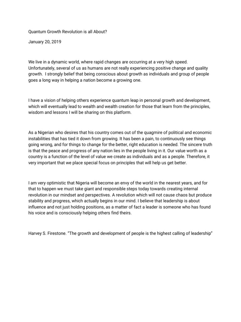 Quantum Growth | PDF