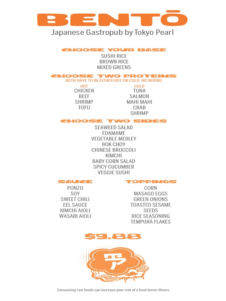 Bento Menu | PDF | Sushi | Asian Cuisine