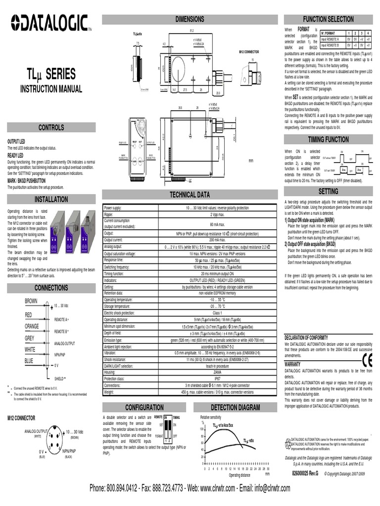 Colour Mark Sensor Tlu 015data PDF | PDF | Light Emitting Diode | Bipolar Junction Transistor