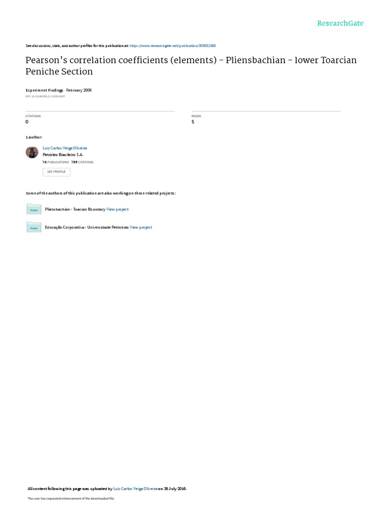 Pearson Correlation Coefficients Analysis | PDF | World Wide Web ...