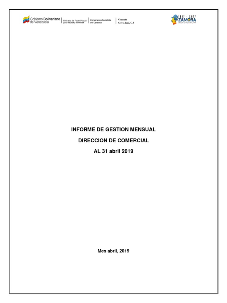 Informe de Gestion de Comercial 2019 (Autoguardado) | PDF | Presupuesto ...