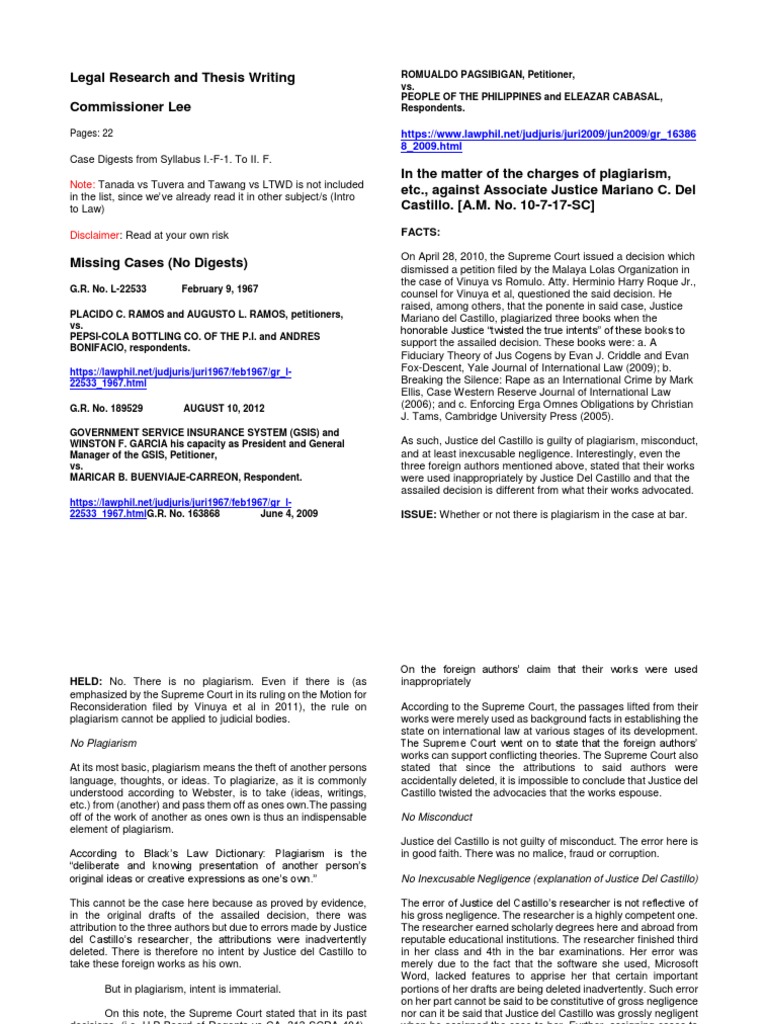 Legal Research - Case Digest Compilation | PDF | Mandamus | Lawyer