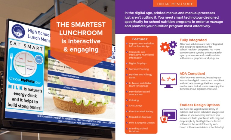 Smart Digital Menu Solutions for Schools | PDF | Menu (Computing ...