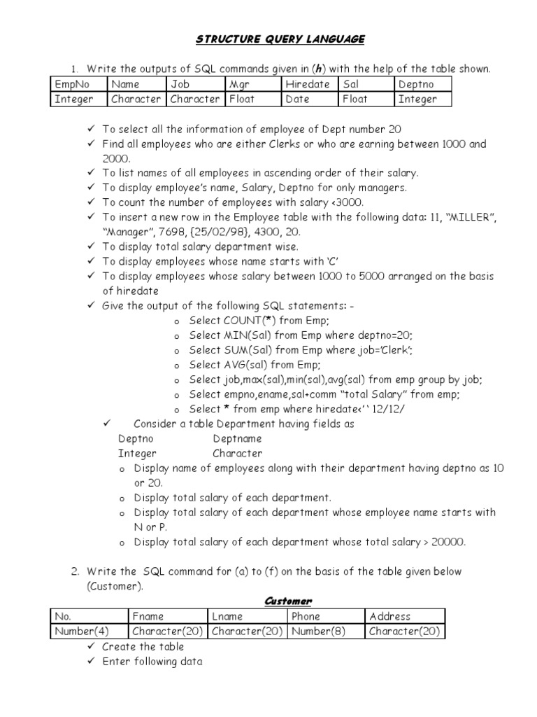 SQL Assignment | Download Free PDF | Sql | Information Science
