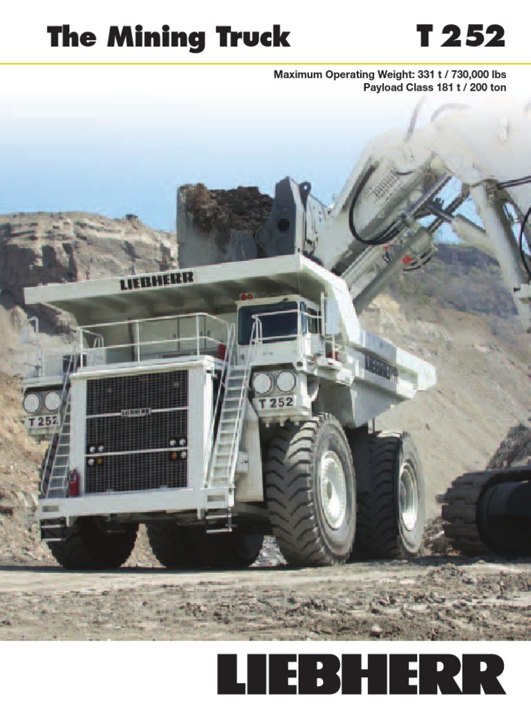 Liebherr T 252 Mining Truck Specs | PDF | Truck | Suspension (Vehicle)