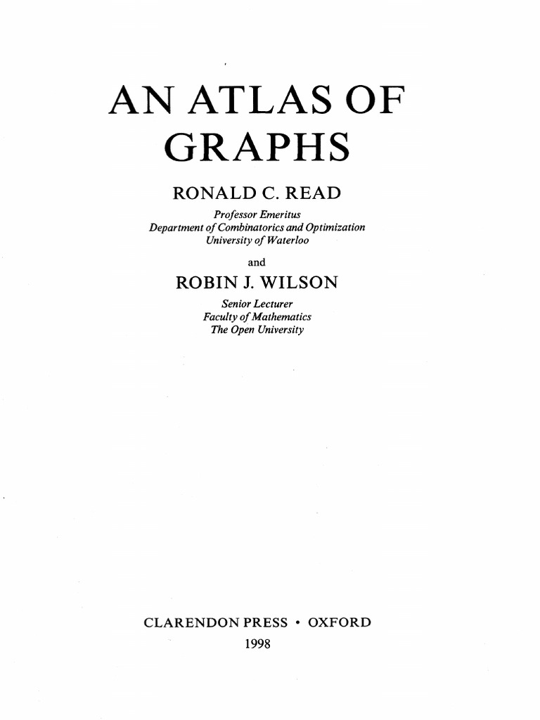 An Atlas of Graphs | Download Free PDF | Graph Theory | Mathematical Relations