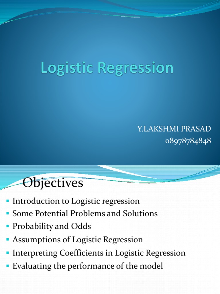 YLP Logistic Regression | PDF | Logistic Regression | Statistical Classification