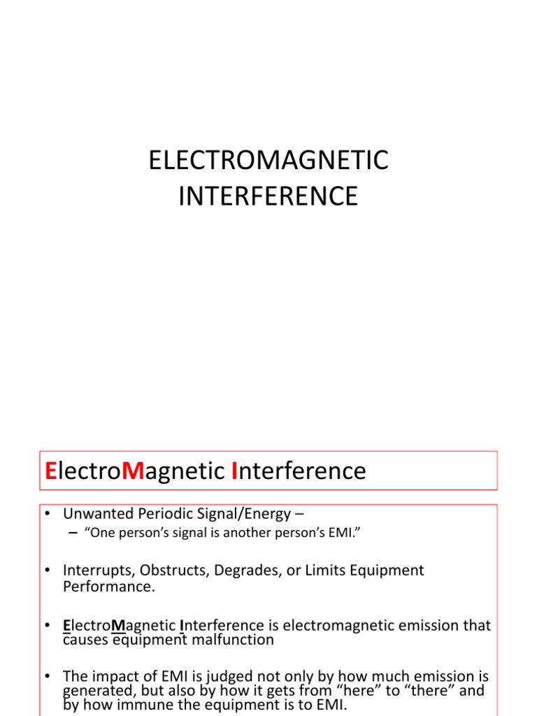 Electromagnetic Interference | PDF | Electromagnetic Interference ...
