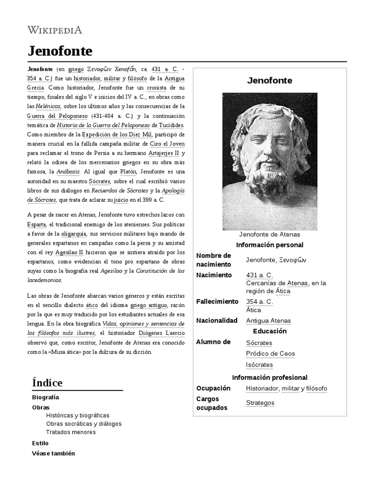 Jenofonte | PDF | Grecia clasica | Antigua Grecia