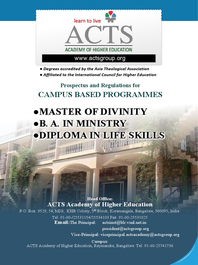 Acts Academy | PDF | Academic Degree | Bachelor's Degree