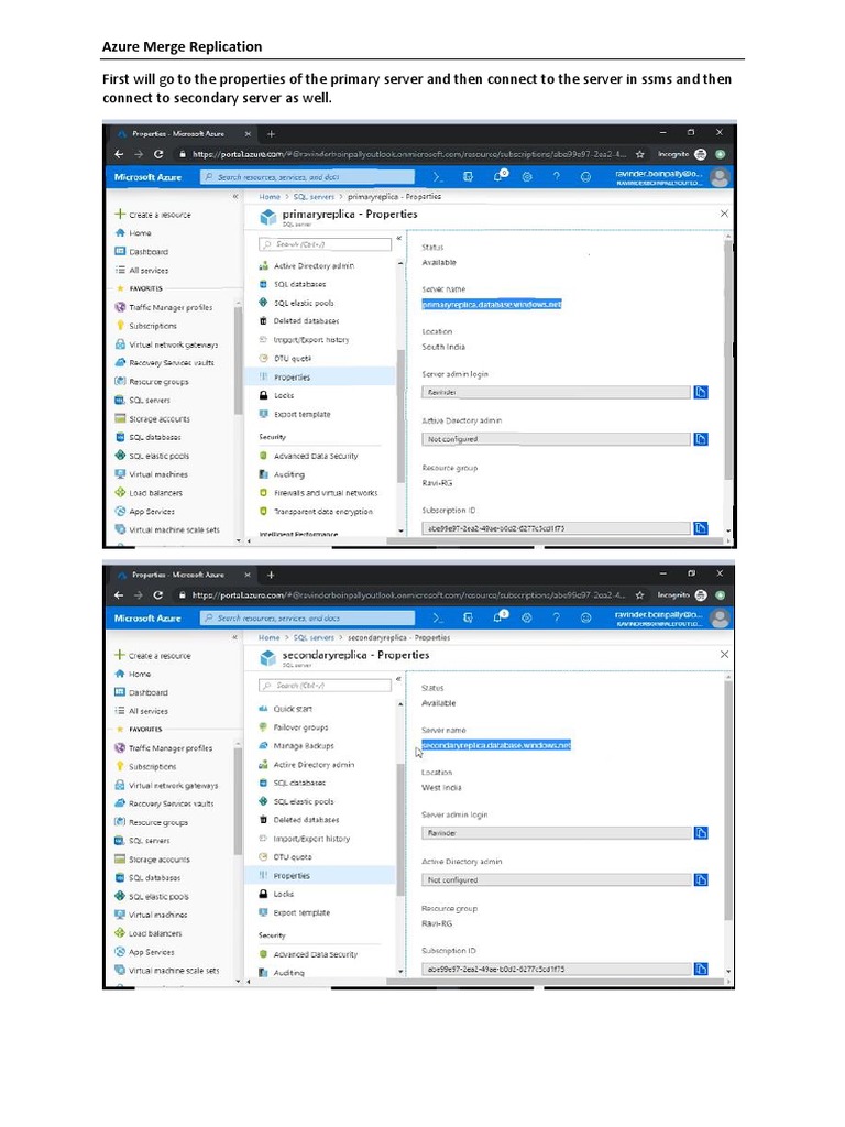 Azure Merge Replication | PDF | Databases | Cloud Computing