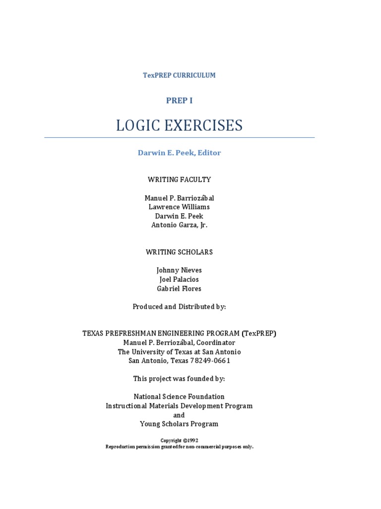 Logic Manual Exercises Texprep | PDF | Syntax (Logic) | Logical Truth
