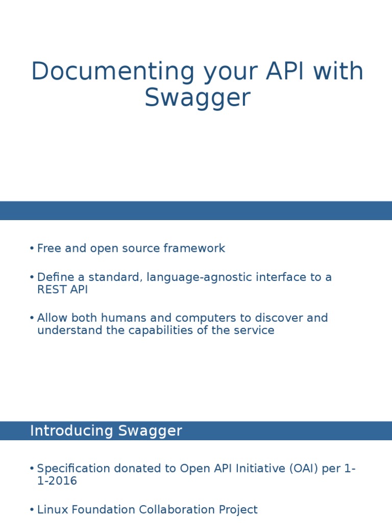 Use Swagger To Create Your API Documentation | PDF | Web Service | Application Programming Interface
