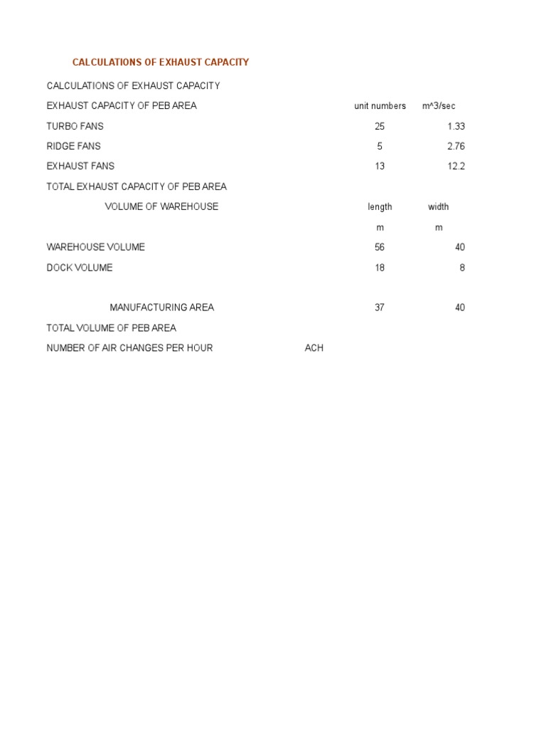 Hvac Calculations | PDF