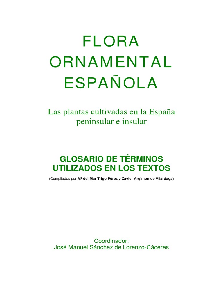 Glosario Botanico PDF | PDF | Flores | Tallo de la planta
