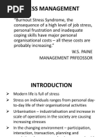 Stress Management Assignment | PDF | Stress (Biology) | Stress Management