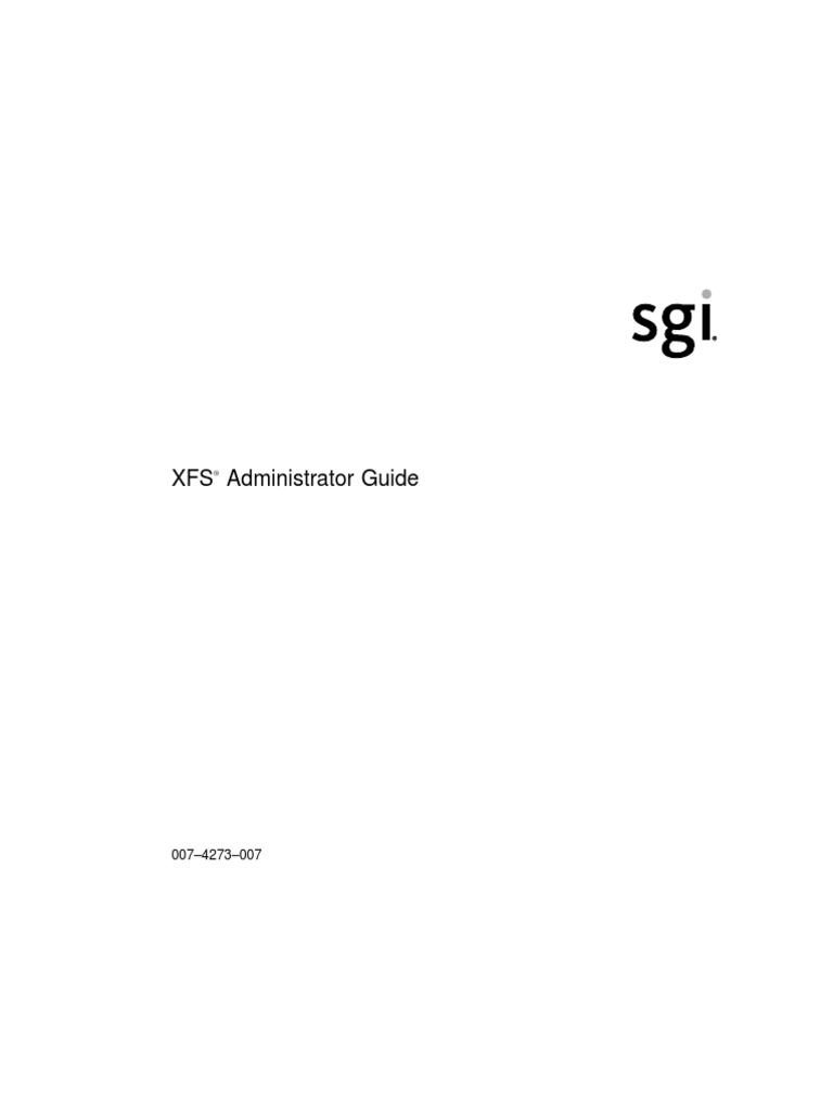 Sgi Xfs Guide | PDF | File System | Computer Data Storage