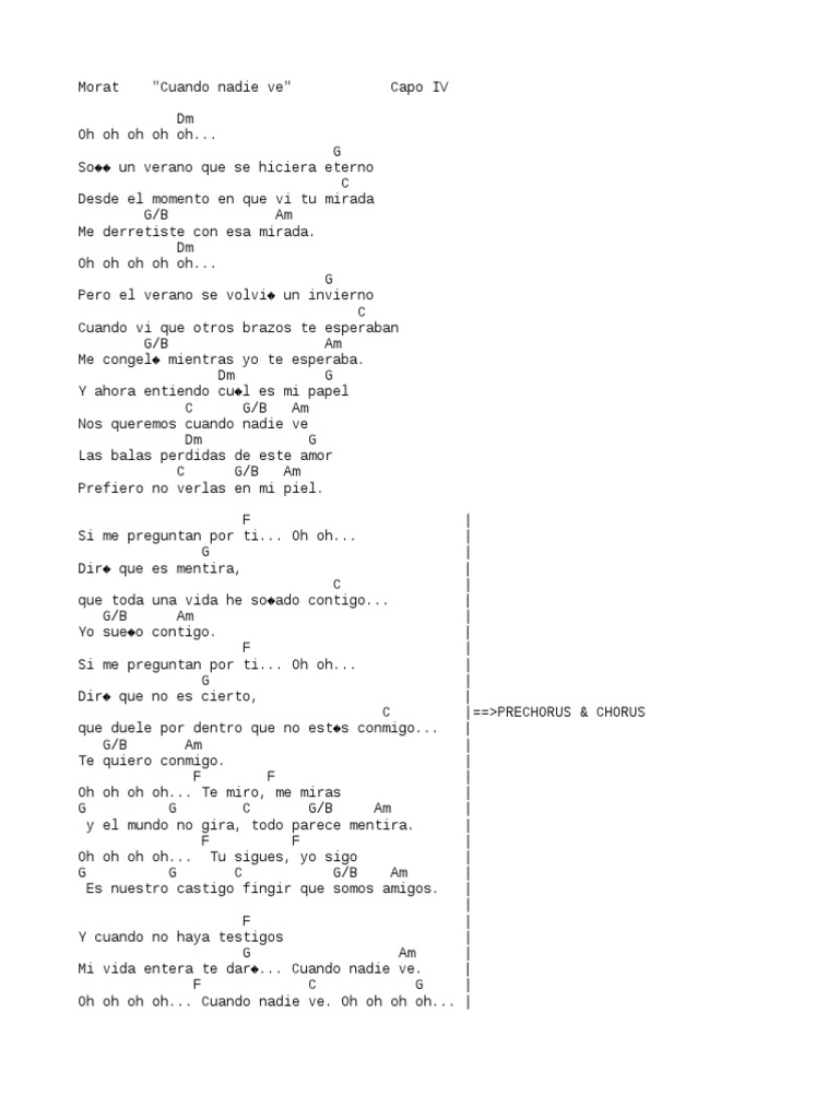 Morat - Cuando Nadie Me Ve | PDF