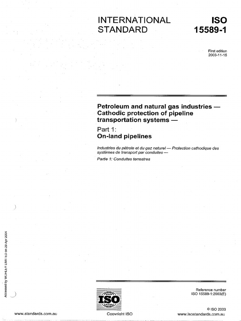 Iso 15589-1 PDF | PDF