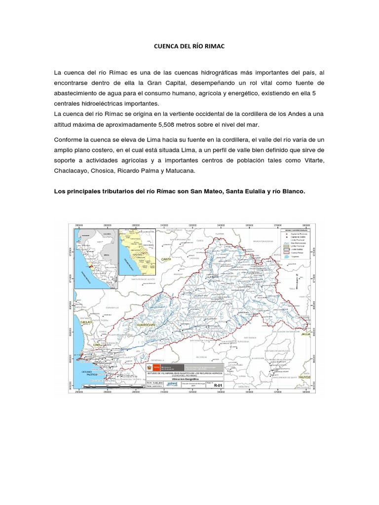 Cuenca del Río Rímac: Características y Subcuencas | PDF
