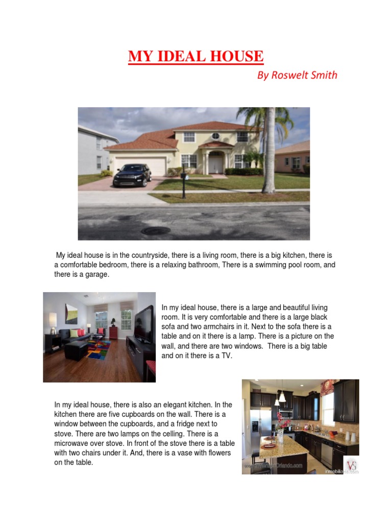 Example My Ideal House Foro de Ingles | PDF | Bathroom | Domestic Life