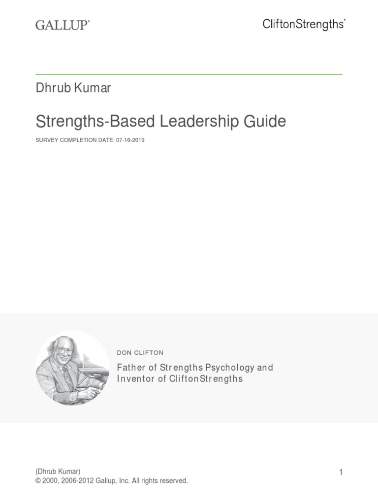 Strengths-Based Leadership Guide: Dhrub Kumar | PDF | Leadership | Faith