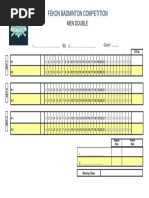 Blank Table Tennis Score Sheet | PDF