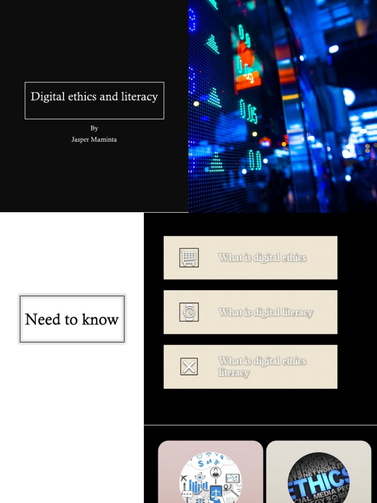 Digital Ethics and Literacy | PDF | Communication | Social Institutions