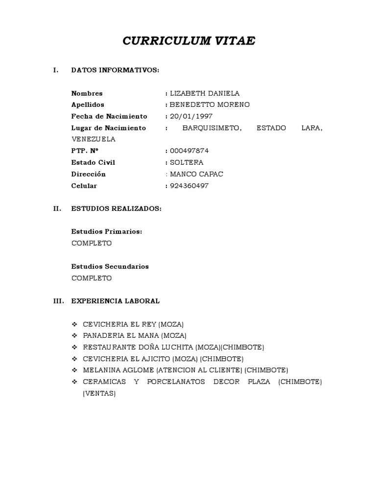 Curriculum Daniela | PDF